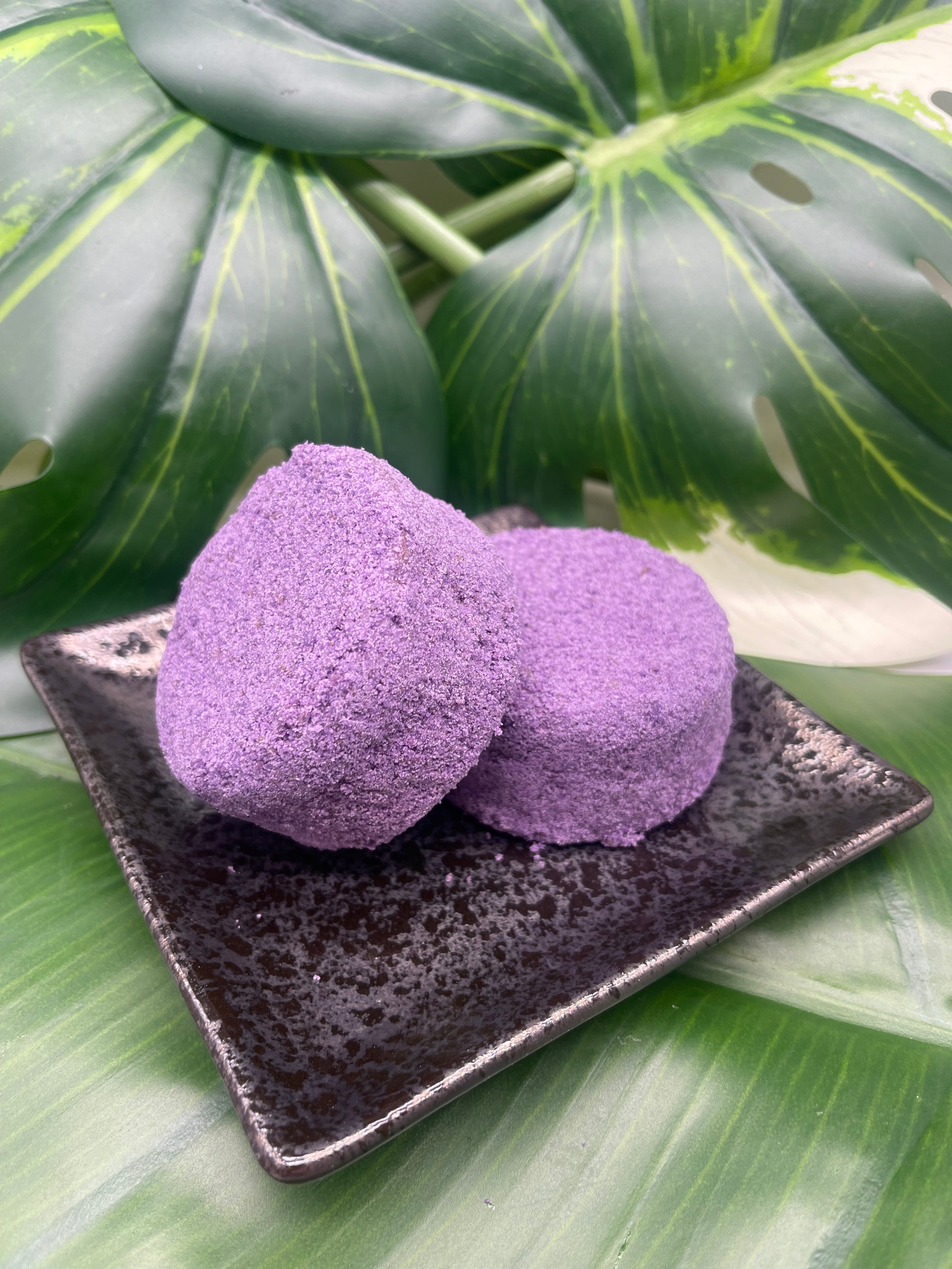 mini ube crumb cake | Ube Area